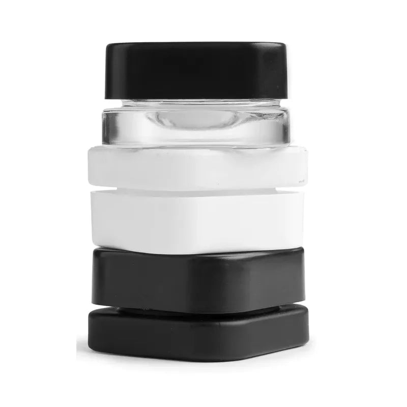 9ml Square Concentrate Jar - Gray Line Supply